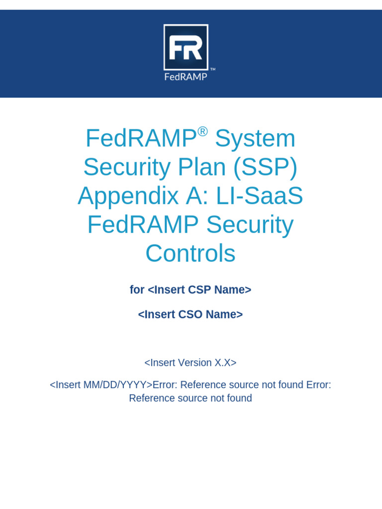 SSP Appendix A LI SaaS FedRAMP Security Controls | PDF | Authentication ...
