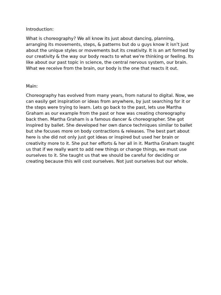 Understanding Choreography's Evolution | PDF