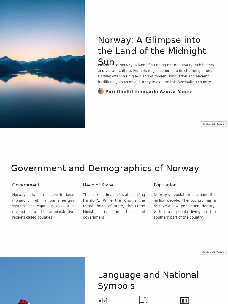Explore Norway: Culture, History & Nature | PDF | Norway