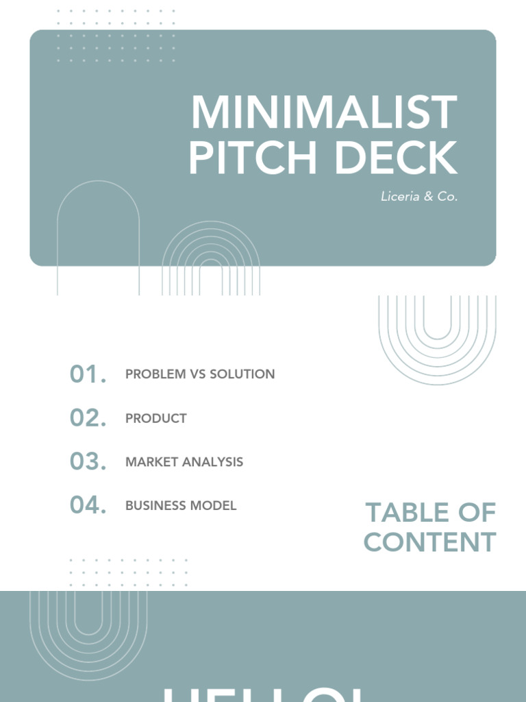 Blue Minimalist Business Pitch Deck Presentation | PDF