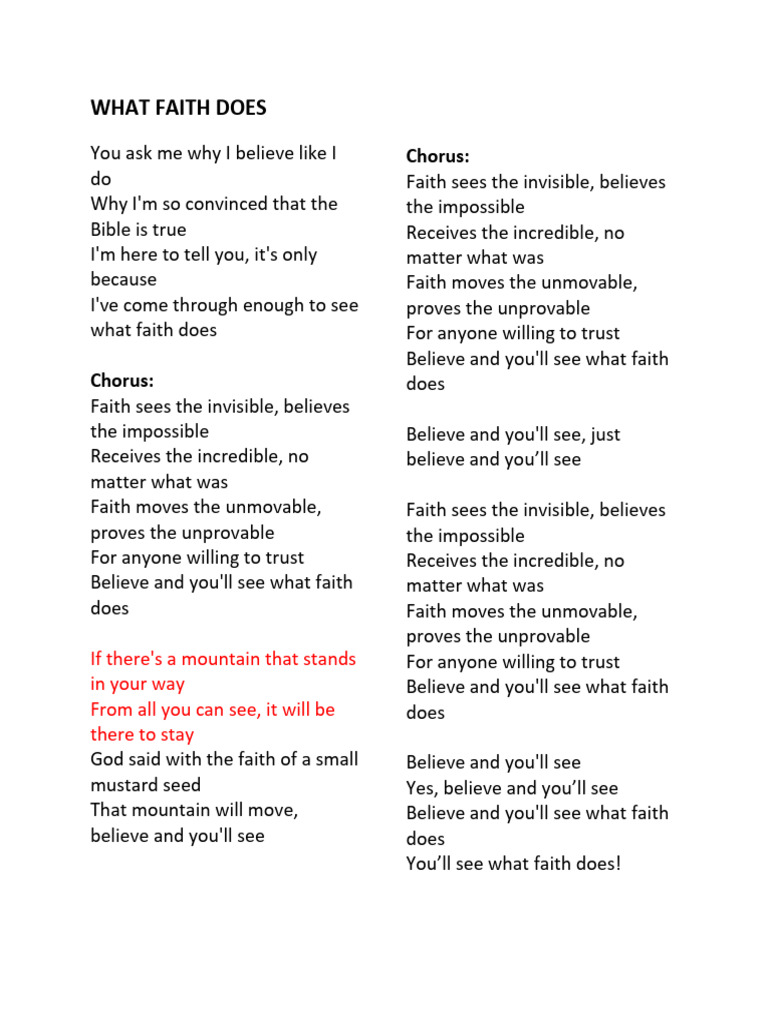 What Faith Can Achieve | PDF