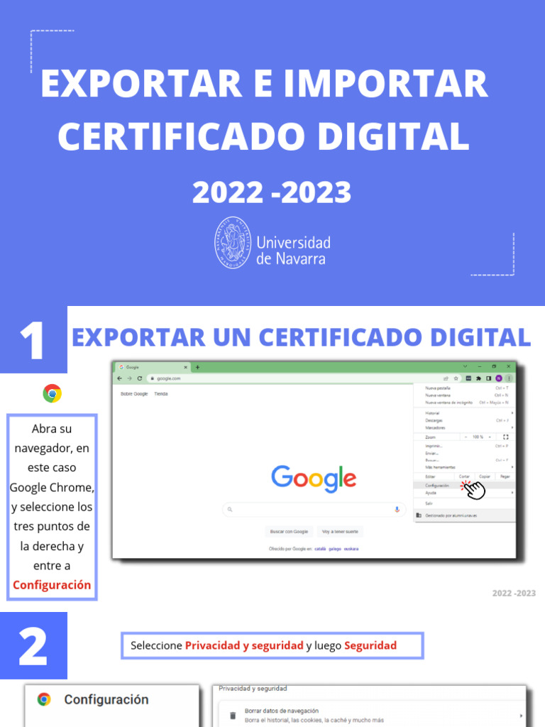 Exportar Importar Certificado Digital | PDF | Contraseña | Informática
