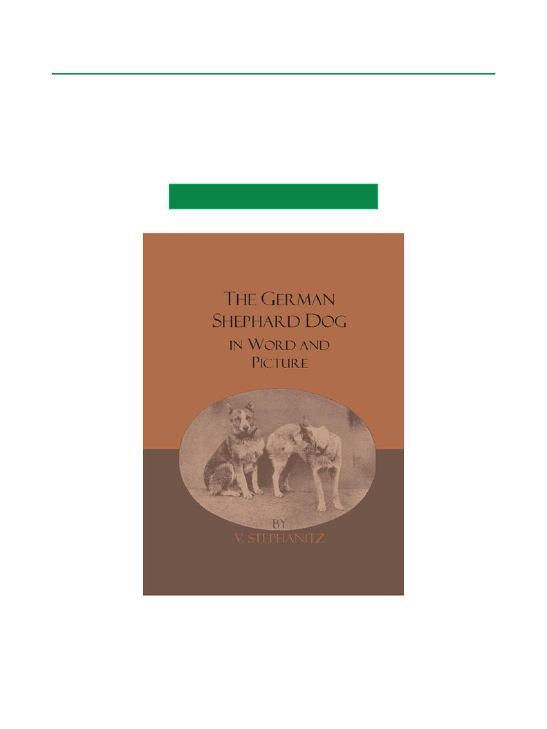 (PDF Ebook) The German Shepherd Dog in Word and Picture Full-Resolution ...