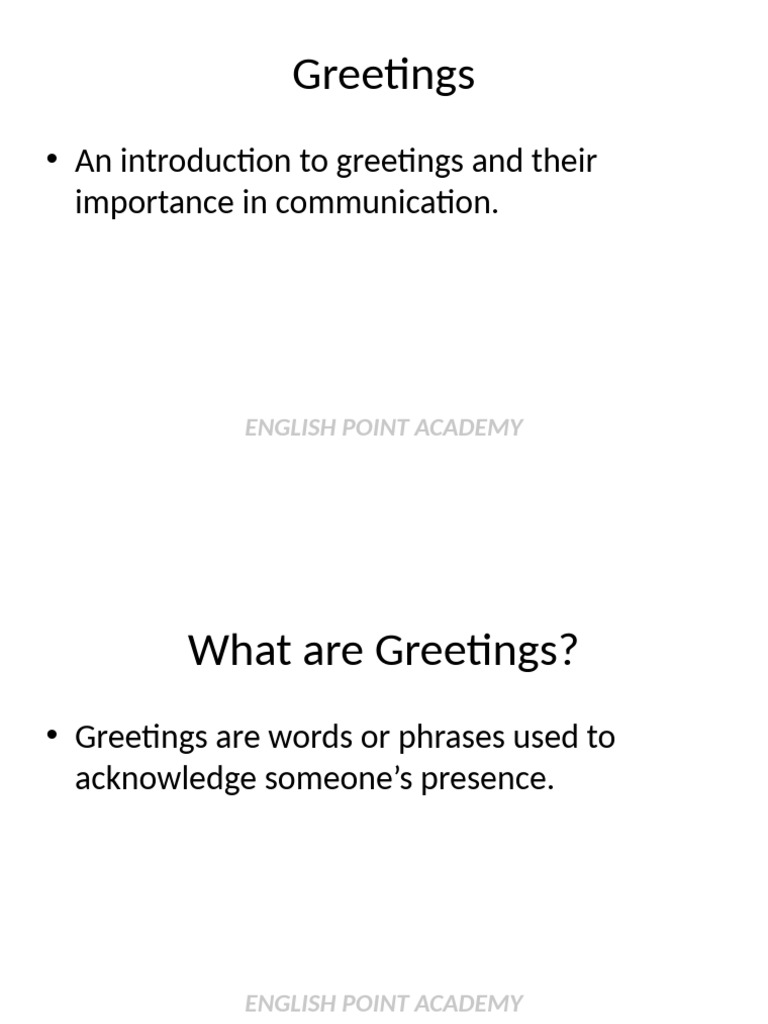 Greetings Presentation Small Watermark | PDF