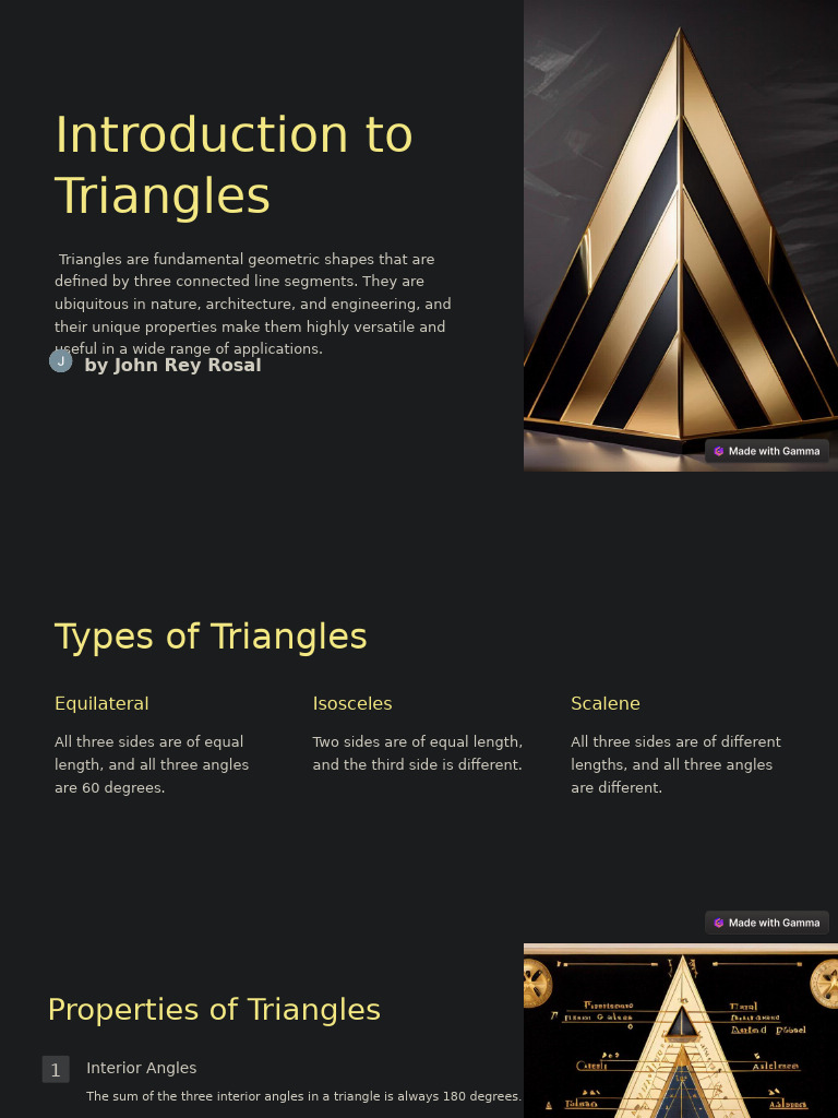 Introduction Of Triangles | PDF