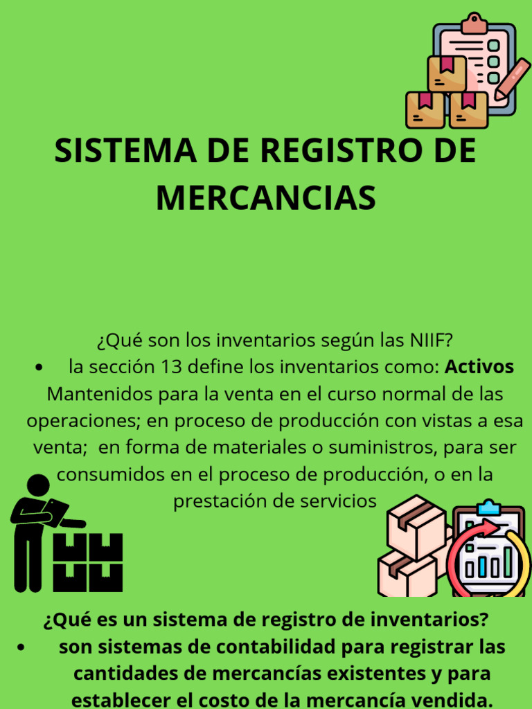 SISTEMA DE REGISTRO DE MERCANCIAS (1) | PDF | Bancos | Contabilidad