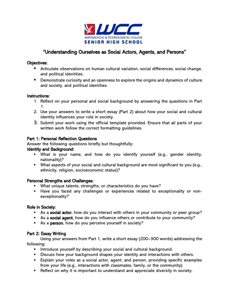 Social Identity and Cultural Reflection Essay | PDF | Identity (Social ...