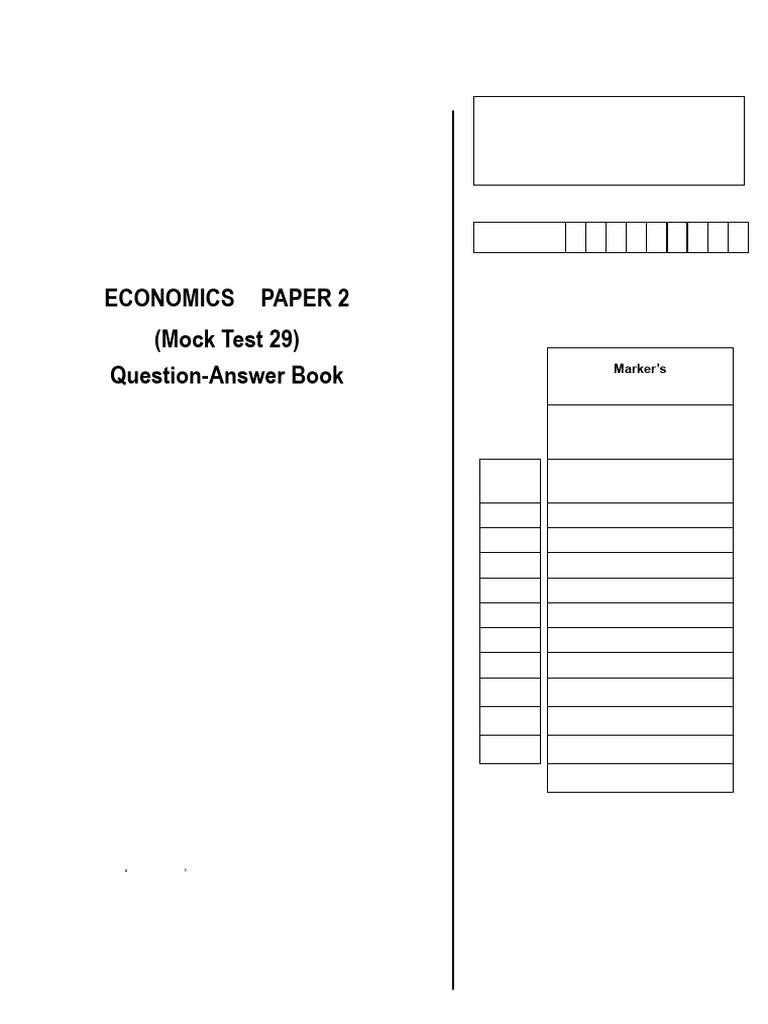 Mock Test 29 Paper 2 | PDF | Economies | Economics