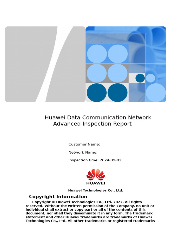 Huawei Data Communication Network Advanced Inspection Report | PDF ...
