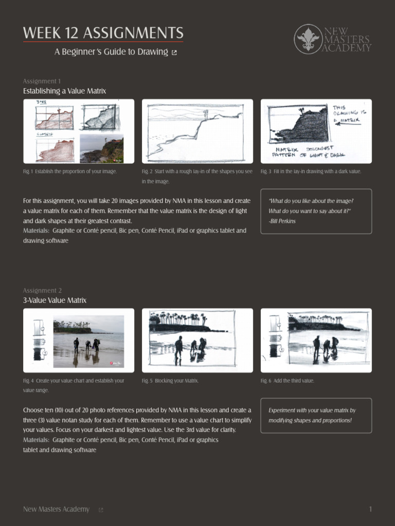 Beginners_Guide_to_Drawing_Week12_Assignments_DR-1 | PDF | Pencil | Computer Graphics