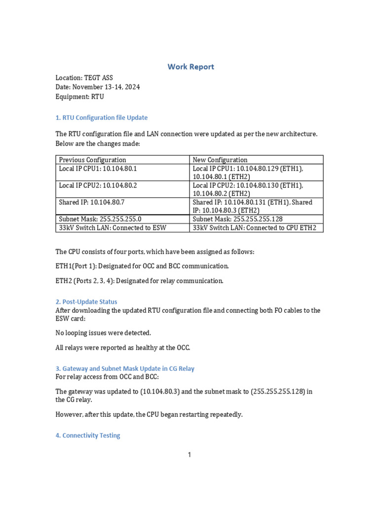 Work Report | PDF