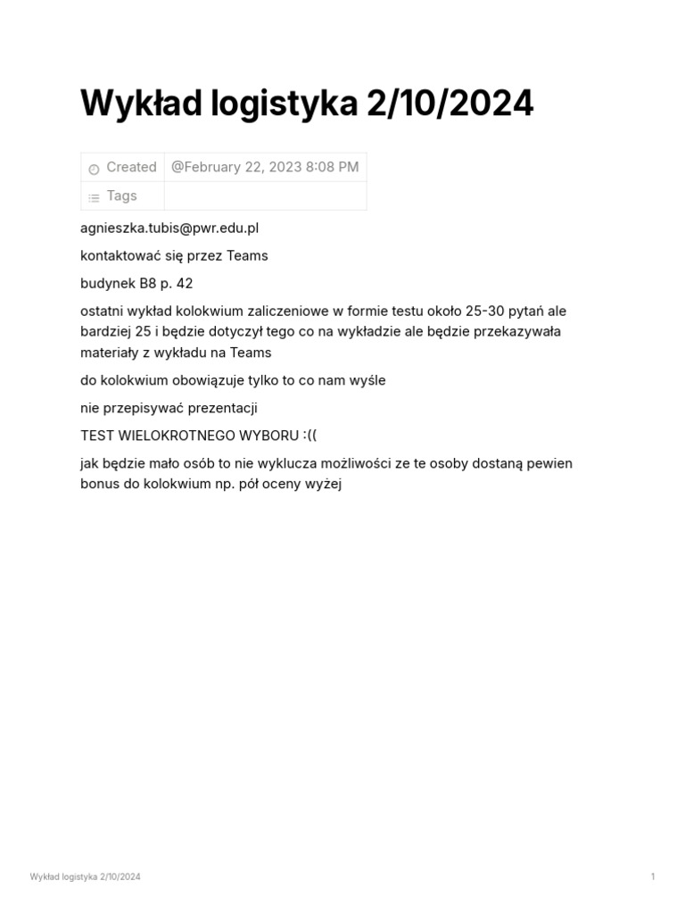 Wykad Logistyka 2102024 | PDF