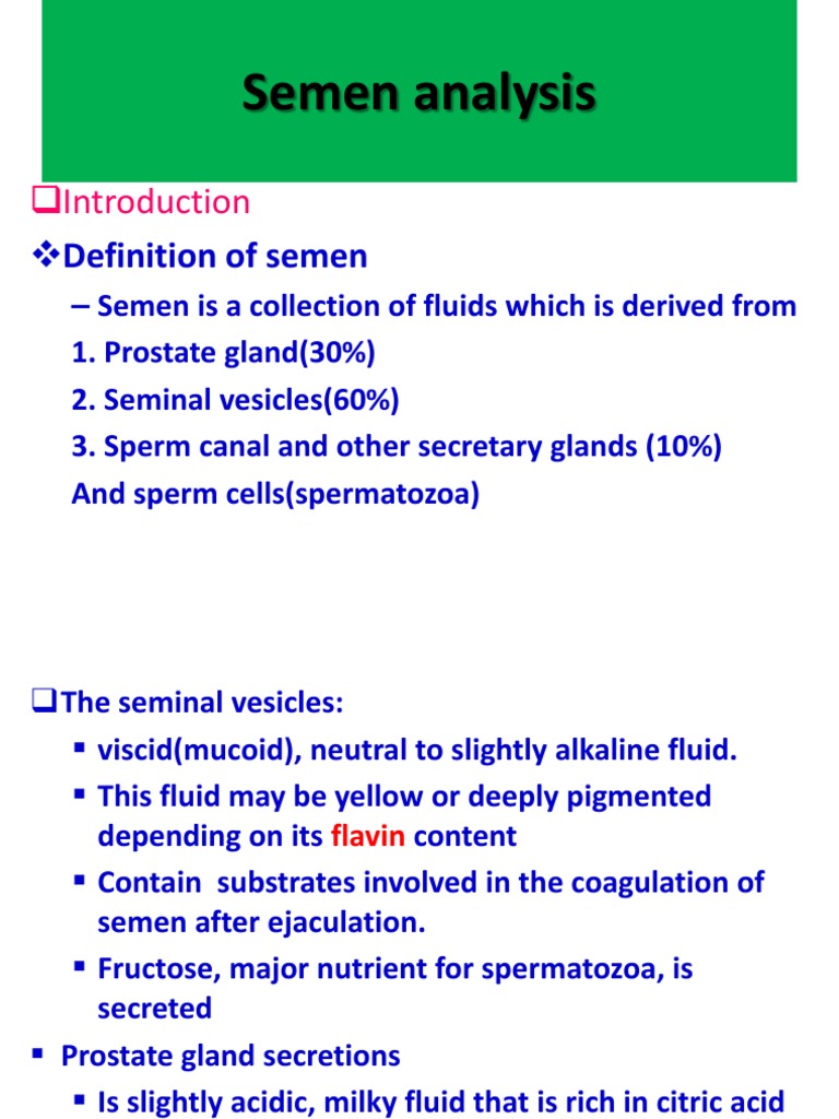 Understanding Semen Analysis | PDF | Semen | Male Mammals