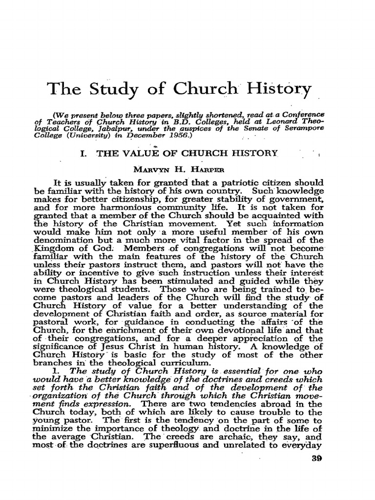 Church History | PDF | Jesus | Faith