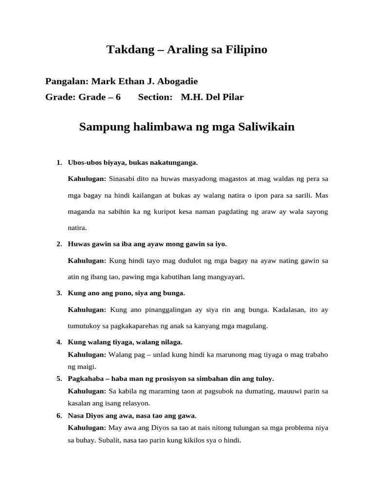 Salawikain | PDF