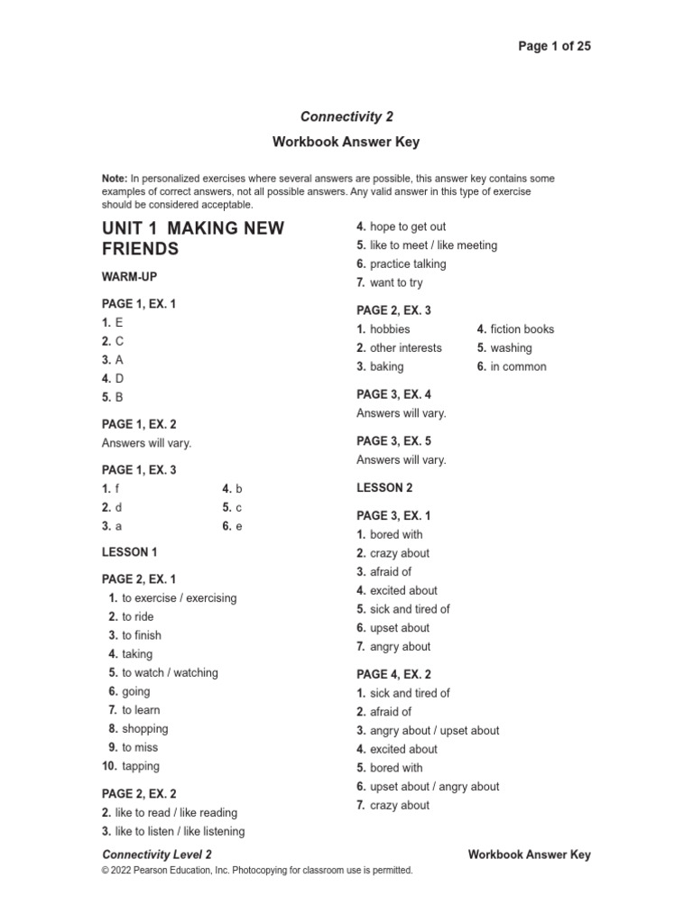 CTY2 Workbook Answer Key | PDF | Eyebrow | Taste