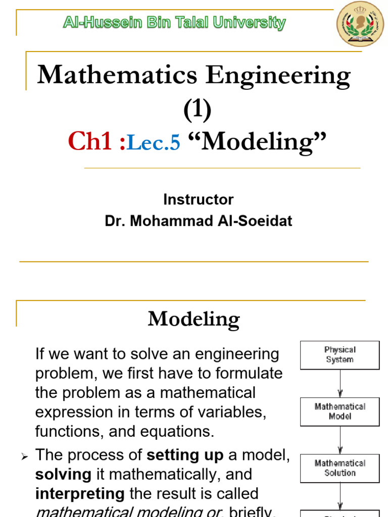 Mathematical Modeling in Electrical Engineering | PDF | Electrical ...