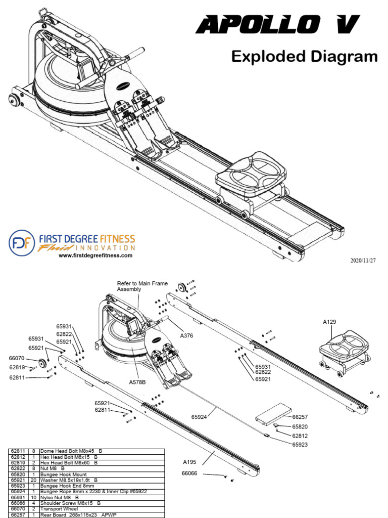 Apollo V Exploded Diagram Parts List | PDF | Screw | Washer (Hardware)