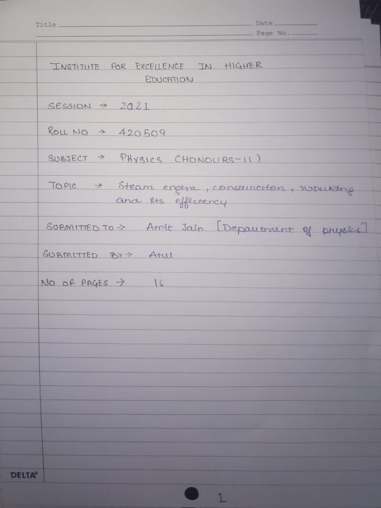 Atul - Assignment Physics Hons 2 | PDF