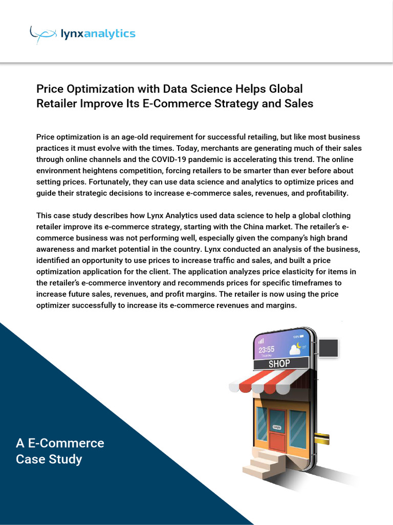 E-Commerce Case Study-Compressed | PDF | Retail | E Commerce