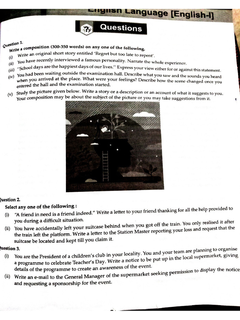 ICSE Class 10th English Language Sample Paper 2 | PDF