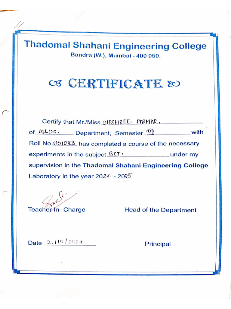 BCT Assignment-1&2 B21-83 | PDF