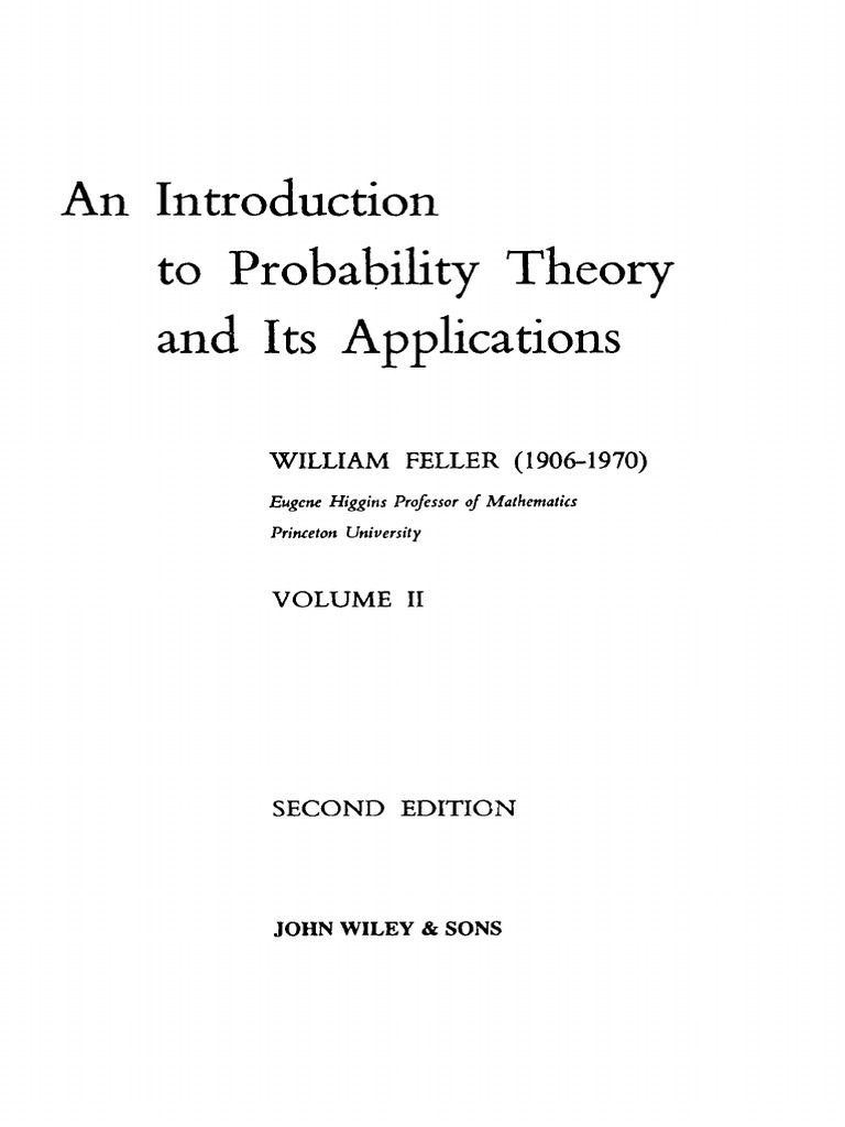 An introduction to probability theory and its applications | PDF ...