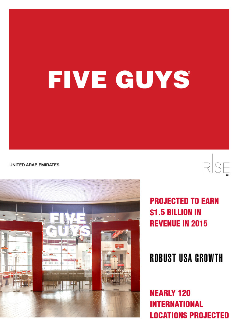 UAE Five Guys Leasing Brochure - Aug 15 | PDF | Hamburgers | Foods