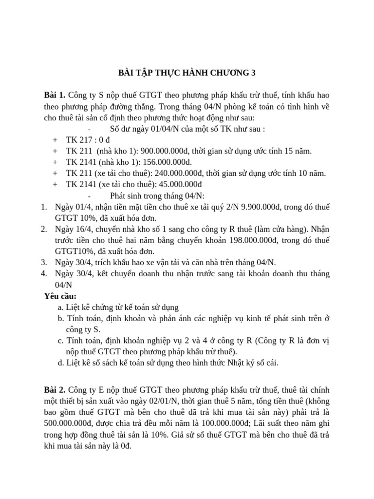 BT Thuc Hanh Chuong 3 | PDF