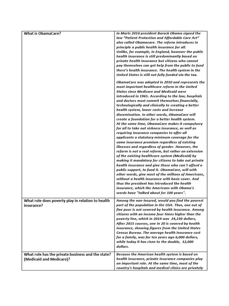 Obama Care | PDF | Medicaid | Medicare (United States)