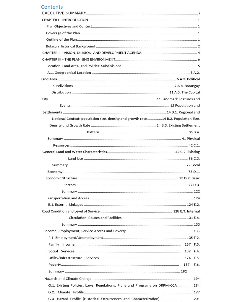 Bulacan Development Plan Overview | PDF | Earth Sciences