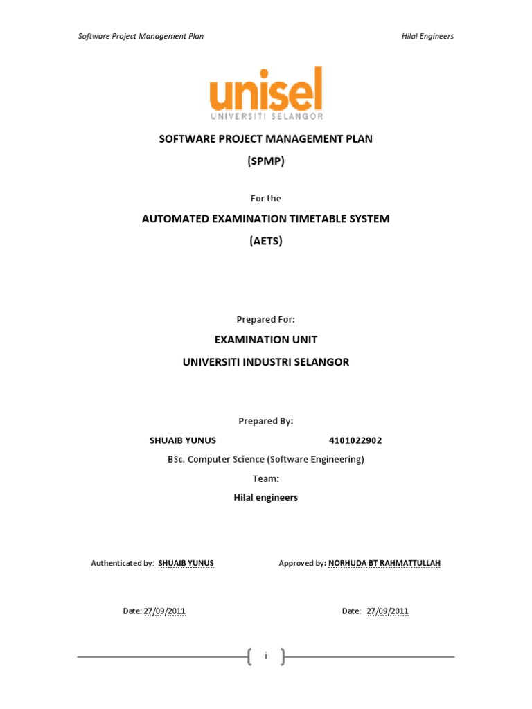 SMT SPMP For Aets | PDF | Software | Software Development Process