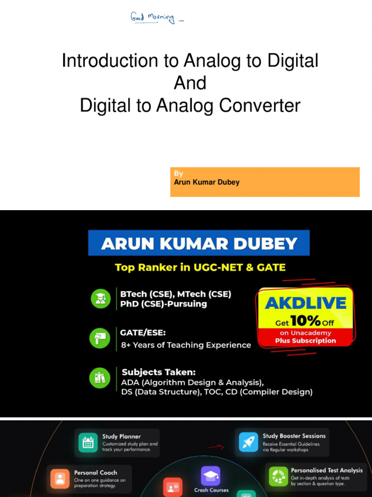 Lect 37 Introduction To AtoD, DtoA | PDF