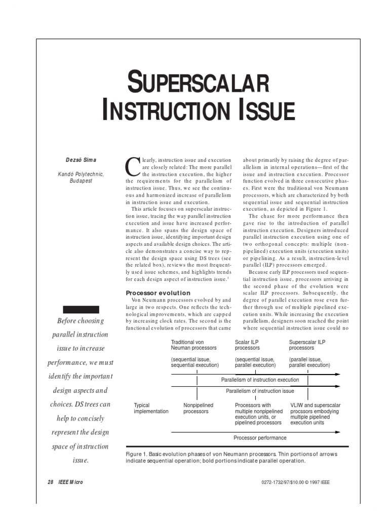 Ilp - Superscalar Instruction Issue | PDF | Parallel Computing | Instruction Set
