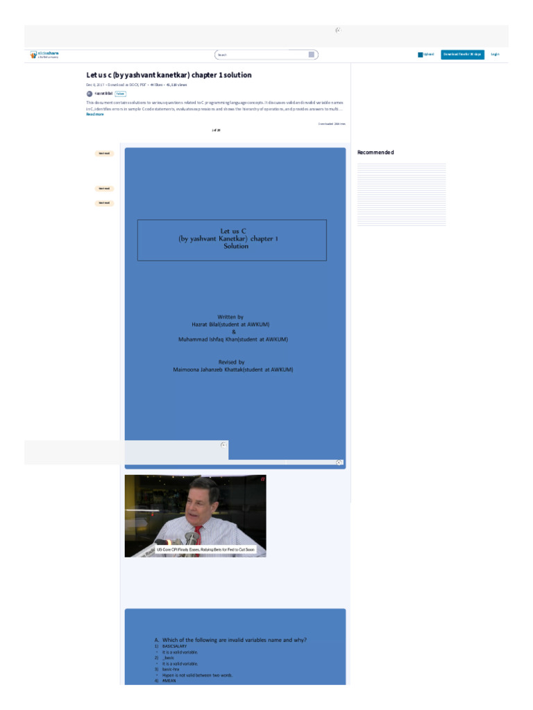 Let Us C by Yashvant Kanetkar Chapter 1 Solution 83648926 | PDF