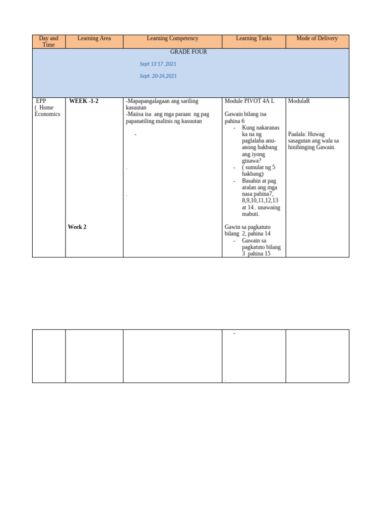WHLP-4-FIRST-QUARTERepp h.e | PDF