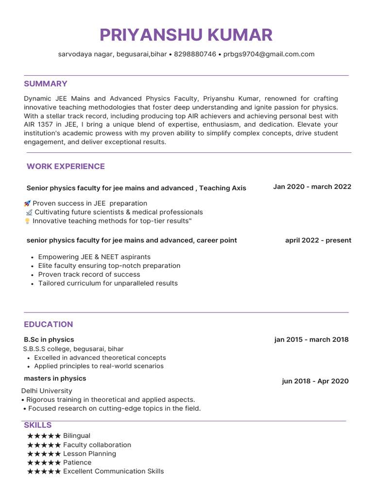 Priyanshu Kumar | PDF