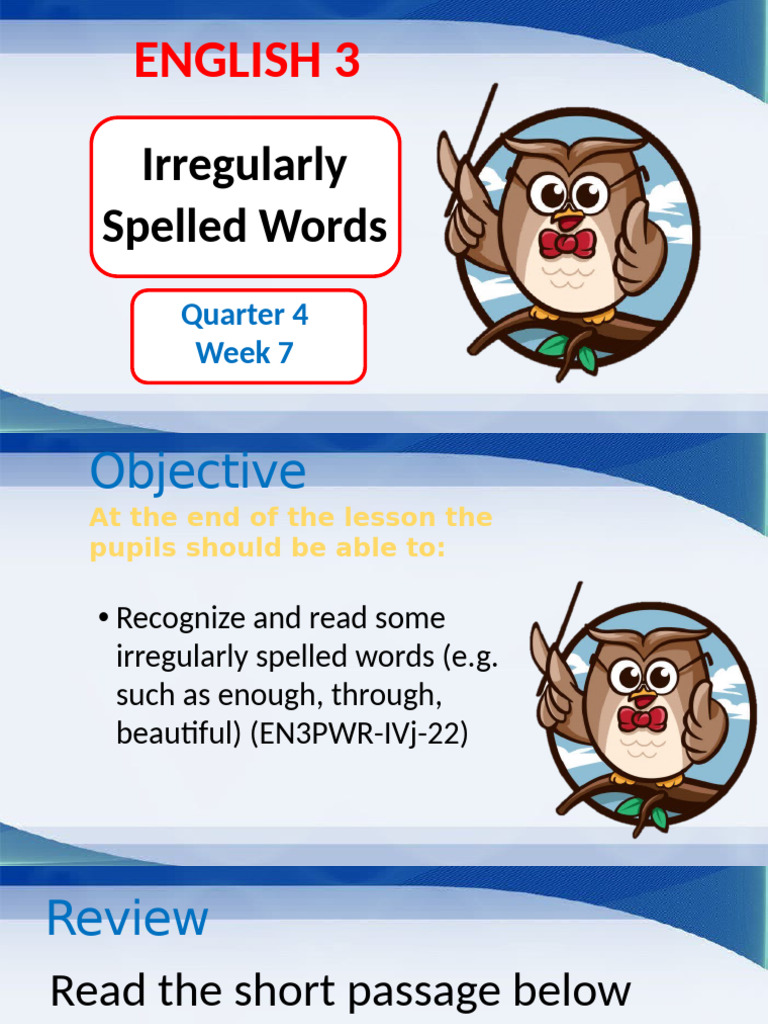 Irregularly Spelled Words Lesson Plan | PDF
