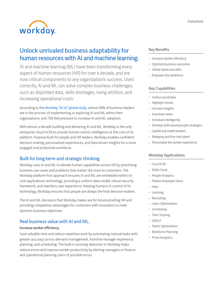 workday-ai-and-machine-learning-for-human-resources-datasheet-enus | PDF | Artificial ...