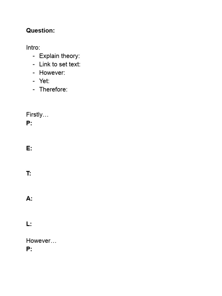 PETAL Structure - Media Studies | PDF