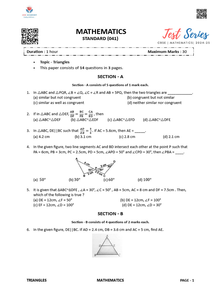 Triangles | PDF | Mathematics | Classical Geometry
