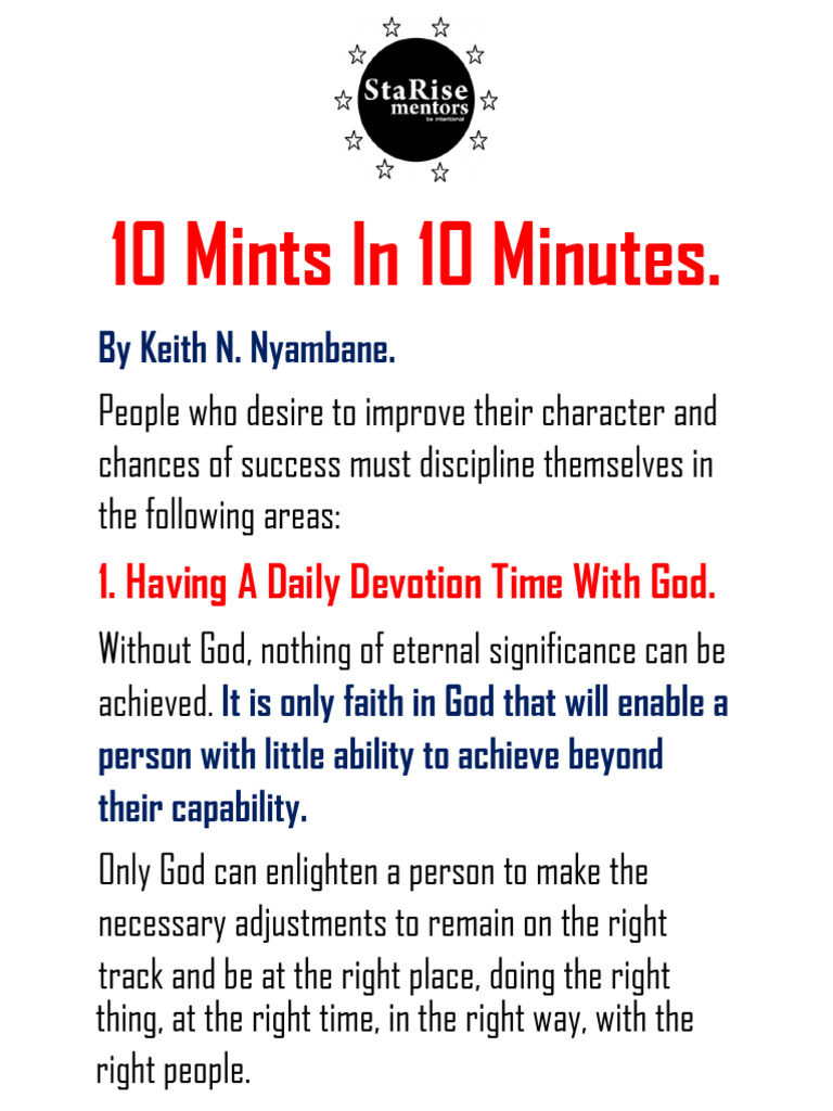 10 Keys to Personal Success | PDF | Psychology