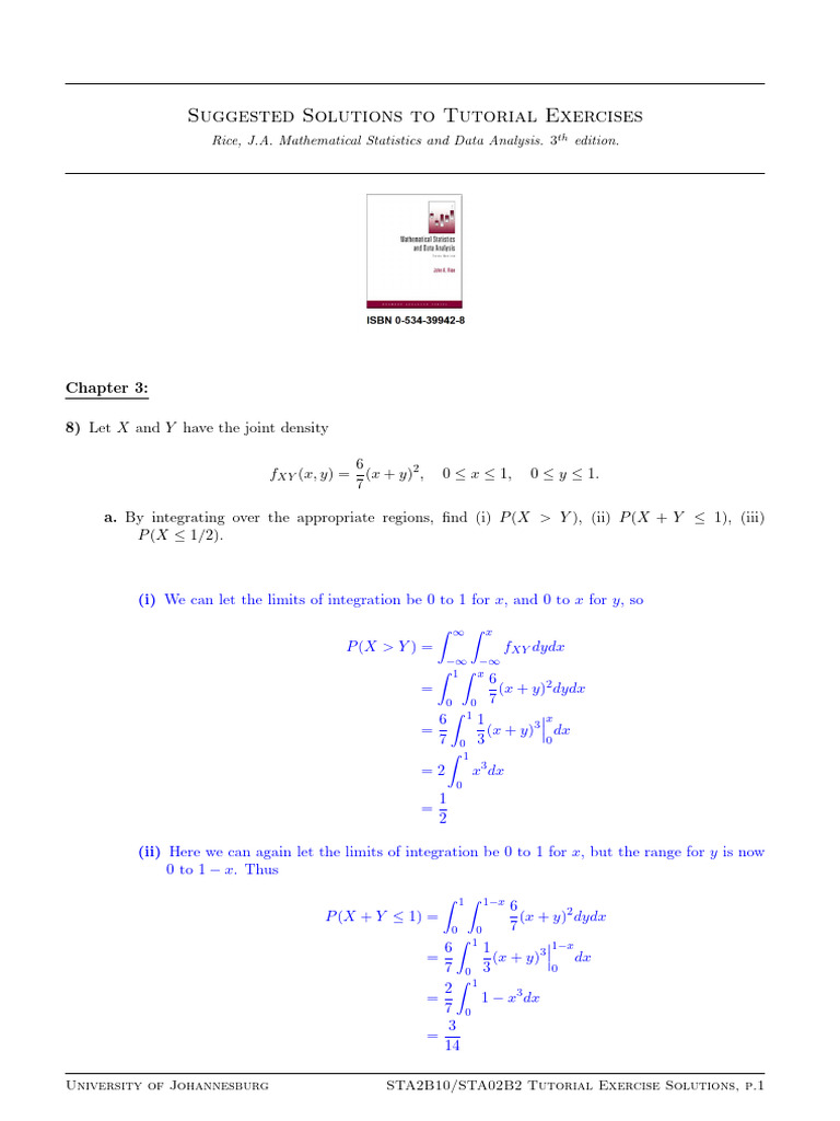 STA02A2_Tutorial 3_Solutions | PDF | Statistics | Statistical Analysis