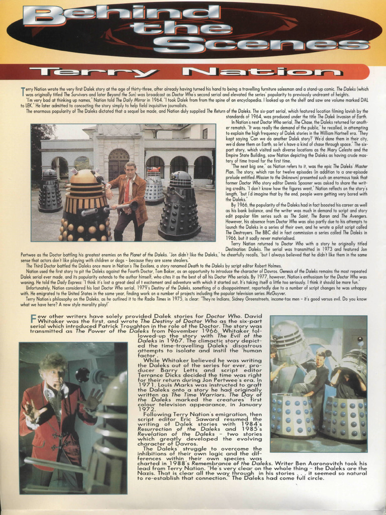 Terry Nation Fact File | PDF