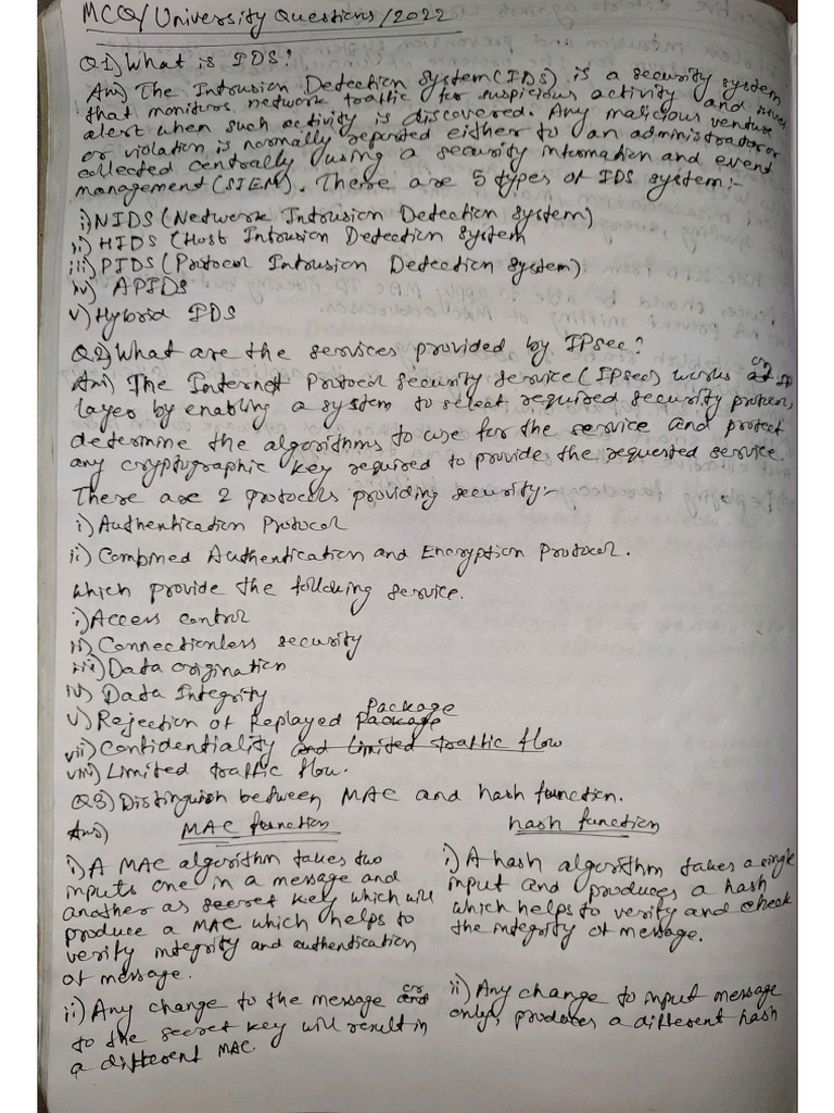 Cyber Security University Questions 2022 | PDF