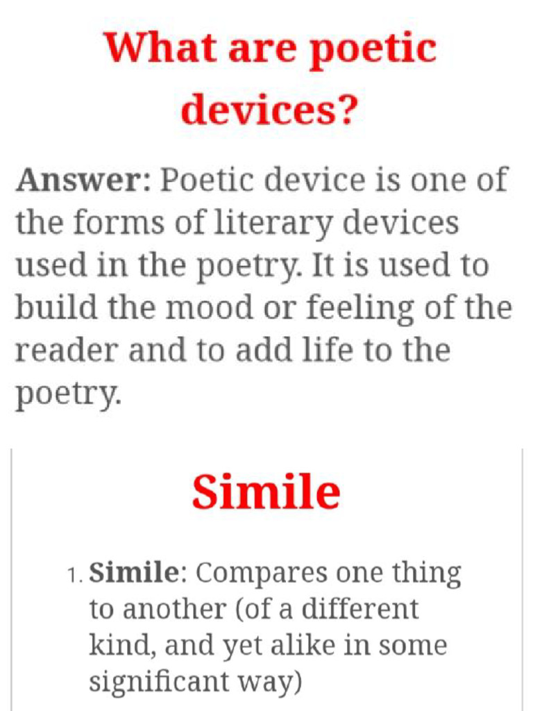 Poetic Devices | PDF