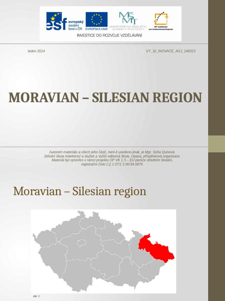 ESF Presentation - The Moravian-Silesian Region | PDF