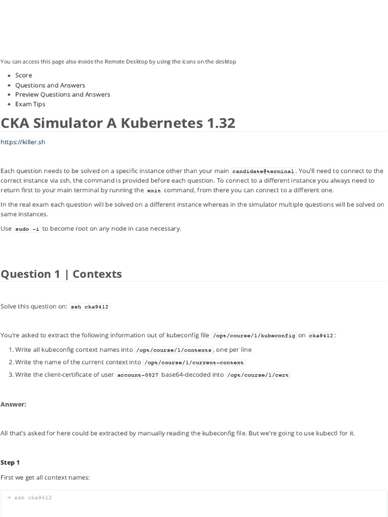 Killer Shell - Exam Simulators | PDF | System Software | Computer Engineering