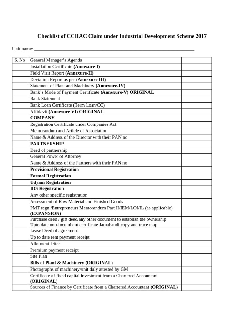 IDS Checklist Final | PDF | Value Added Tax | Receipt