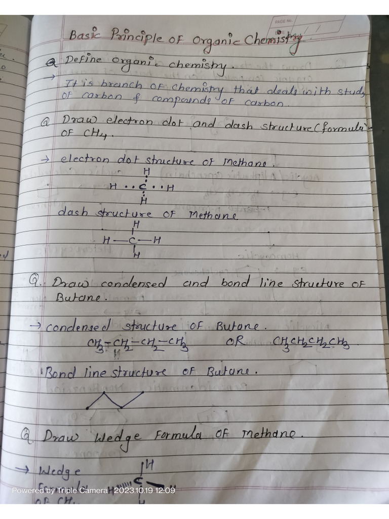 ch.14. Basic Principles of Organic Chemistry Notes | PDF